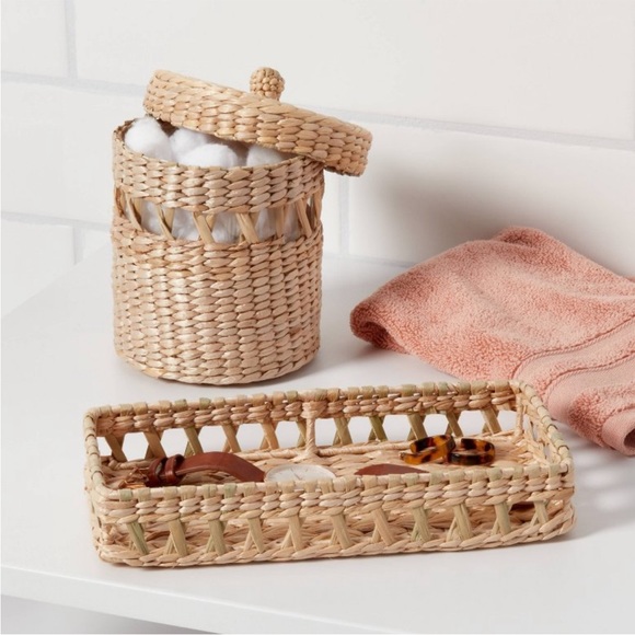 Threshold | Bath | Threshold Nwt Woven Canister Natural | Poshmark